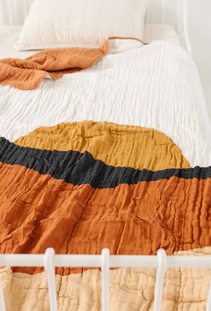 Large Sunset Throw Blanket / Quilt– littlelightcollective