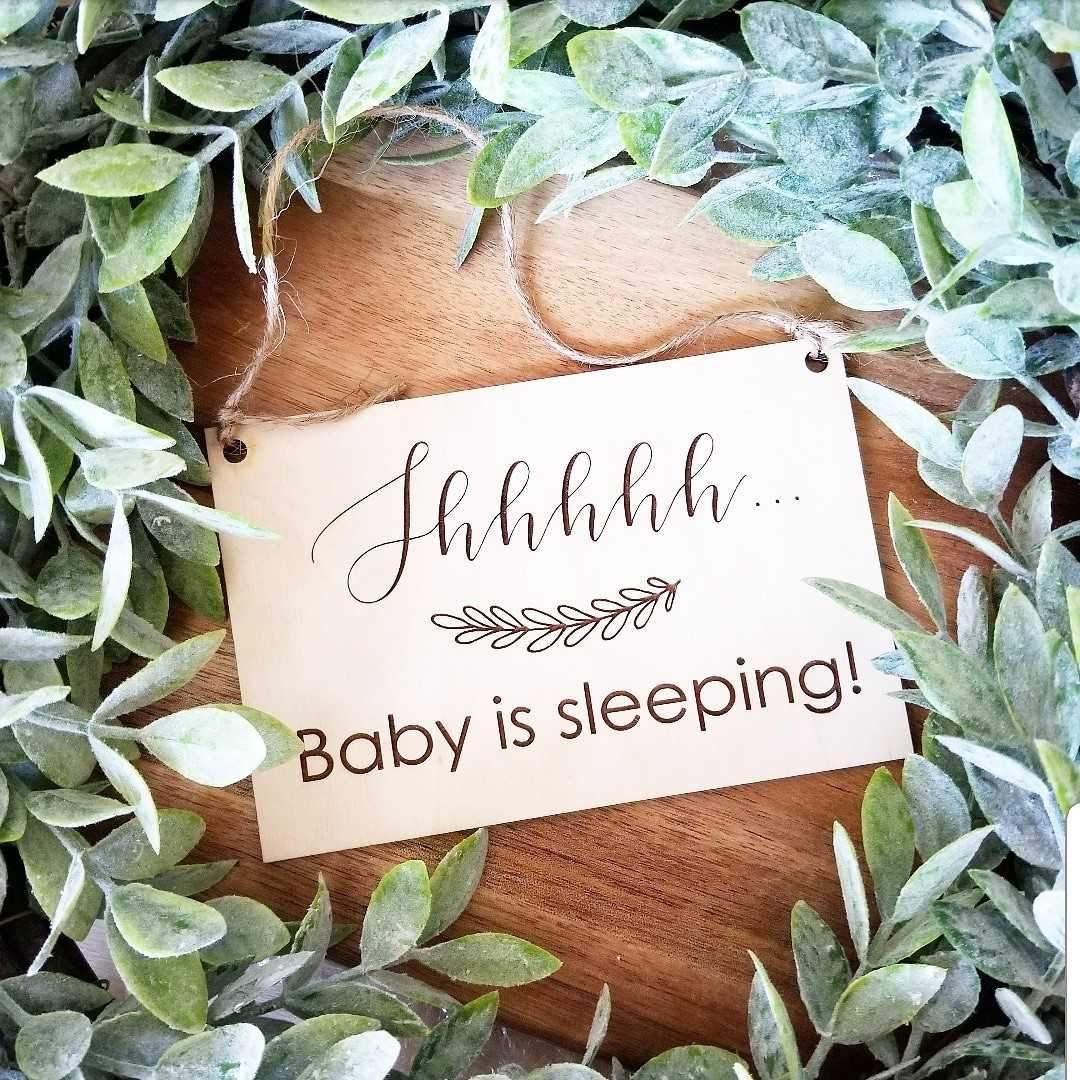 Shhhh, Baby Sleeping Sign | littlelightcollective